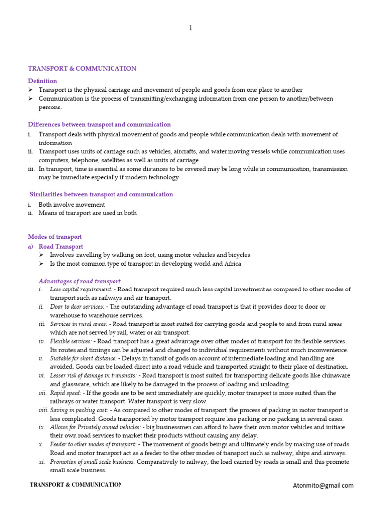 7_transport & communication | Download Free PDF | Transport | Africa