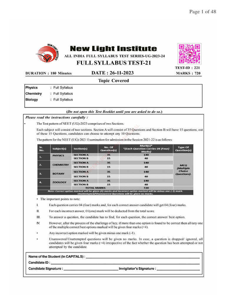 FST 21 Question Paper | PDF