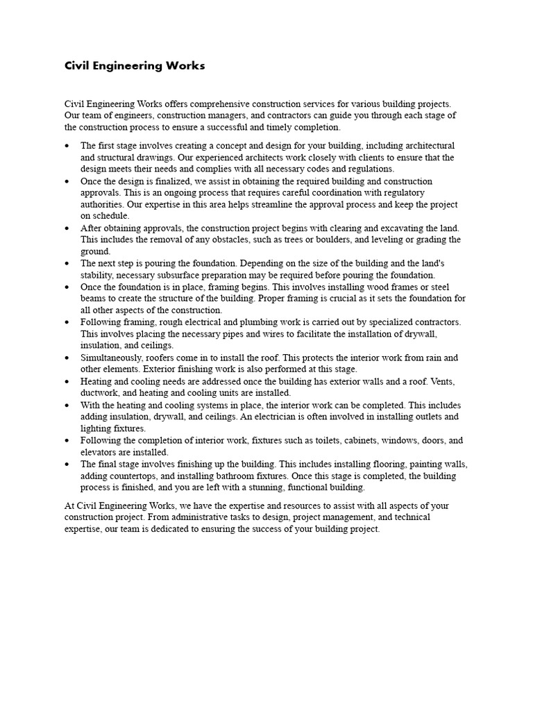 Civil Engineering - Scope of Work | PDF | Data Center | Cargo
