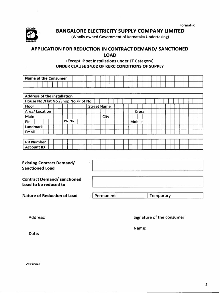 Form 10-Application For Reduction in Load | PDF