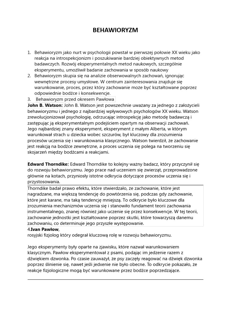 BEHAWIORYZM | PDF