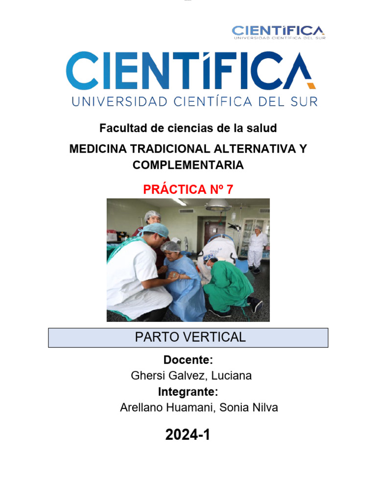 Guía 7 Med Tradicional Alternativa y Compl Práctica de Parto Vertical ...