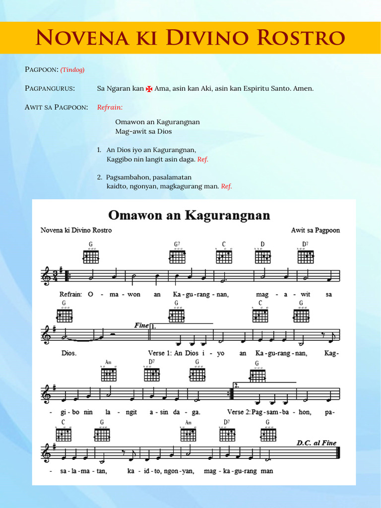 Bicol Divino Rostro Novena | PDF