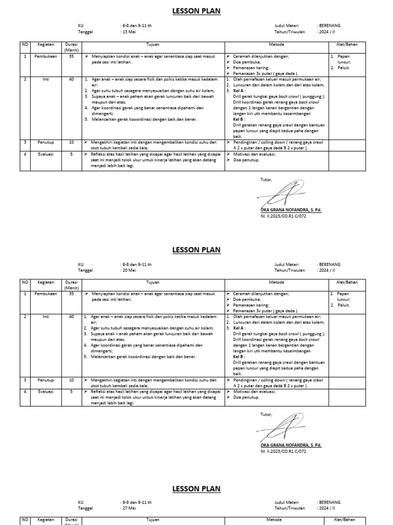 Lesson Plan Ppa Filadelfia Mei-Juni 2024 | PDF