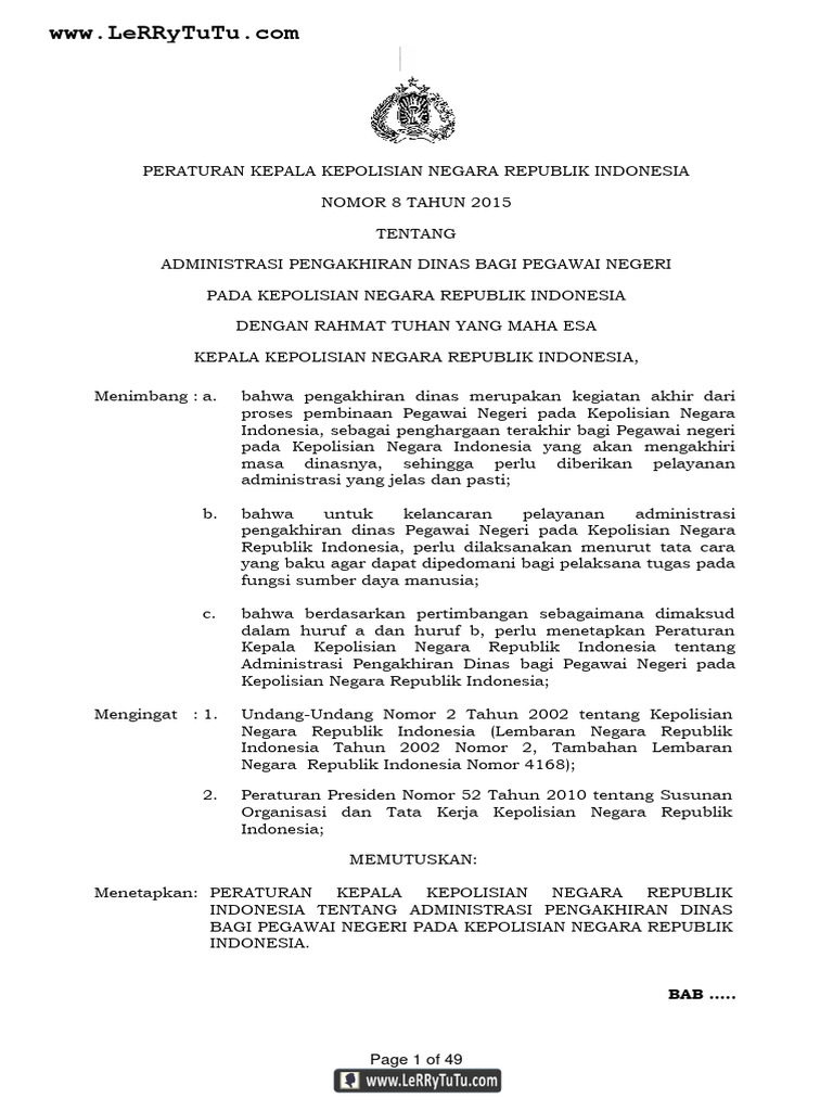 Perkap No 8 THN 2015 TTG Khirdin | PDF