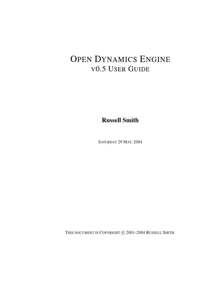 open dynamics engine | PDF | Force | Simulation