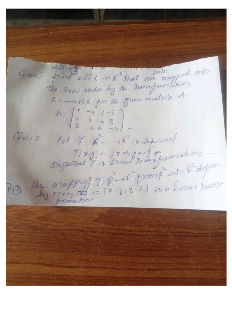 Assignment #1 Linear Algebra | PDF Assignment #1 Linear Algebra | PDF
