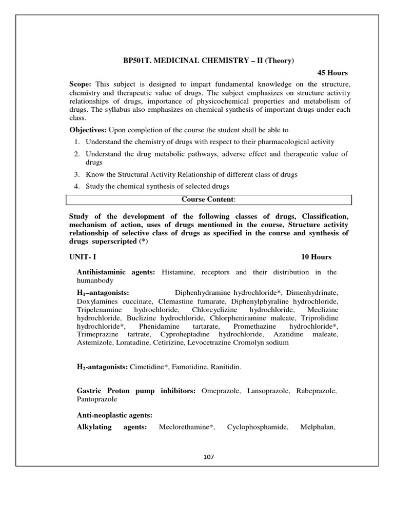 5 Th Semester Syllabus B Pharm Download Free PDF Tablet Pharmacy