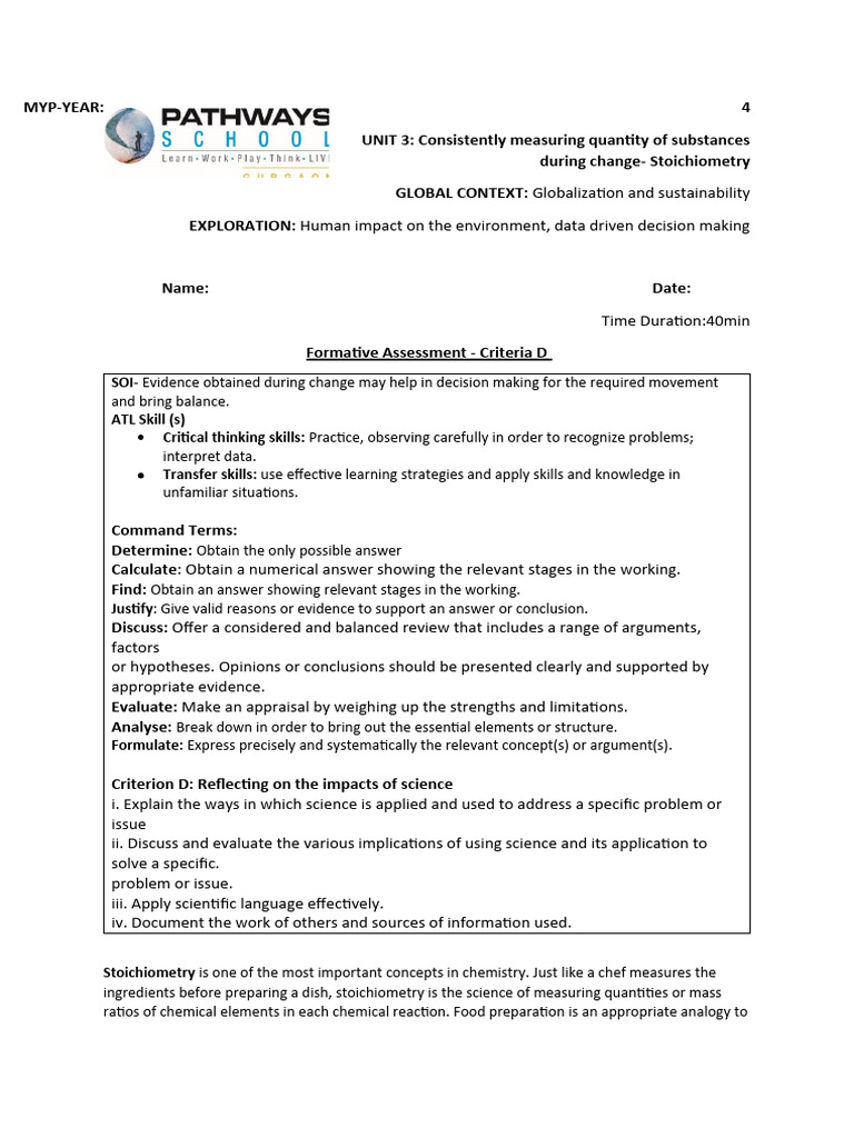 MYP-4 Unit-3 FA-2 Criteria D | PDF | Science | Airbag