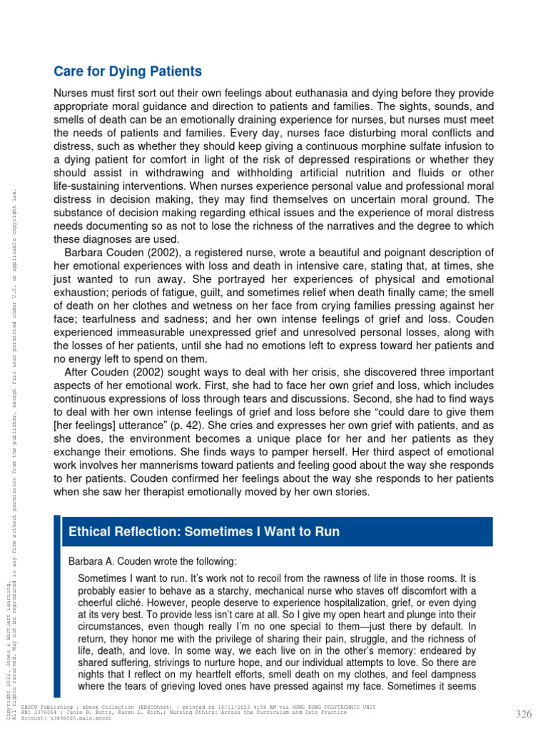 Care For Dying Patients: Ethical Reflection: Sometimes I Want To Run ...