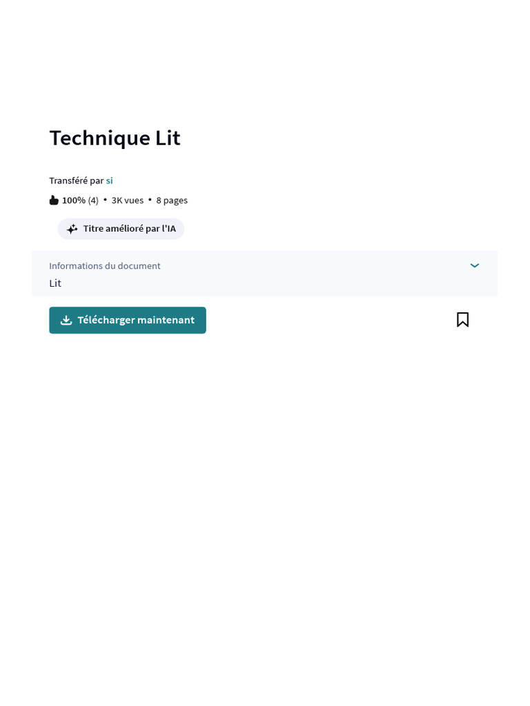 Technique Lit - PDF | PDF | Multimédia | Informatique