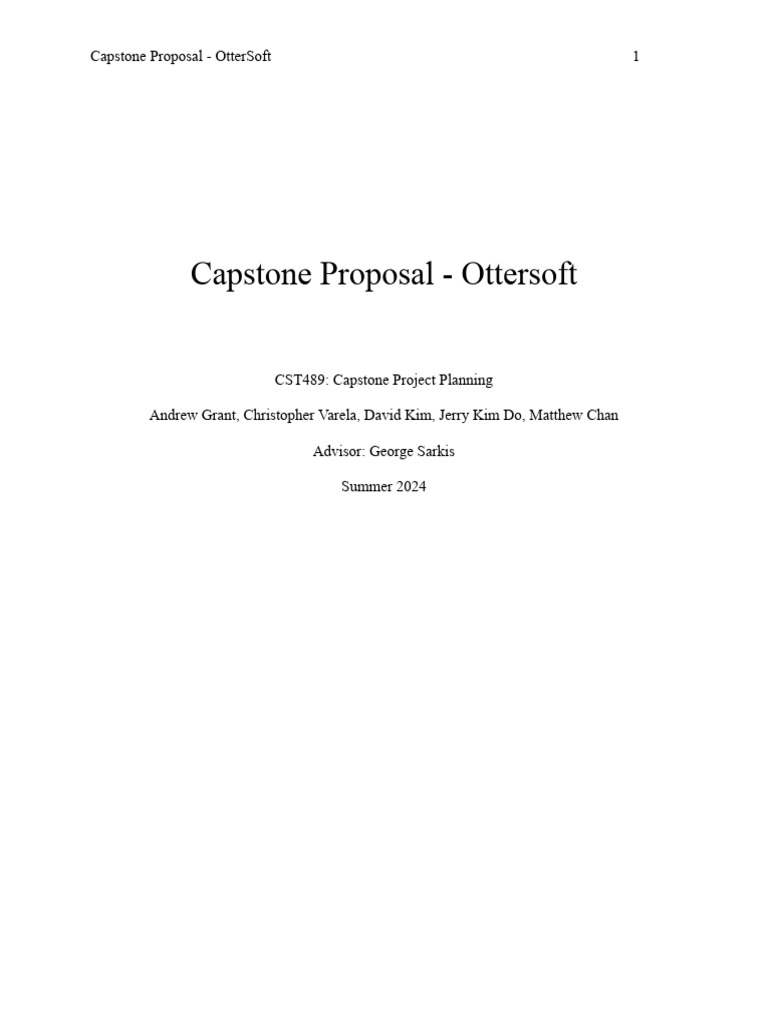 capstone proposal - ottersoft | PDF | Recruitment | Web Development