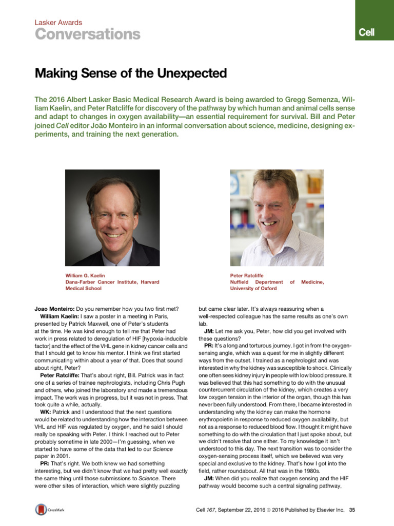 Making Sense of The Unexpected 2016 Cell | PDF | Clinical Medicine | Medical Specialties