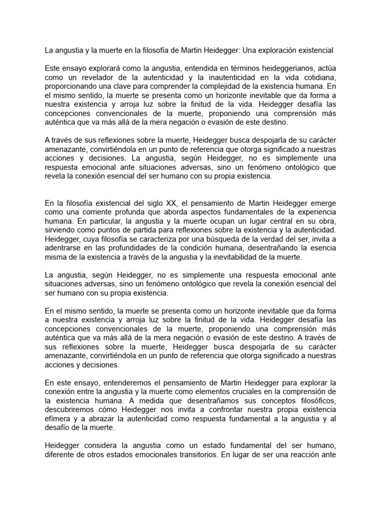 Martin Heidegger | PDF | Martin Heidegger | Existencia Martin Heidegger | PDF | Martin Heidegger | Existencia