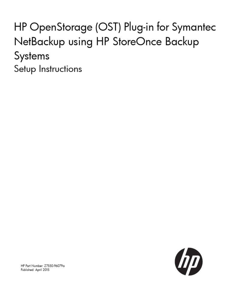 HP OST Plugin For Netbackup | PDF | Backup | Virtualization