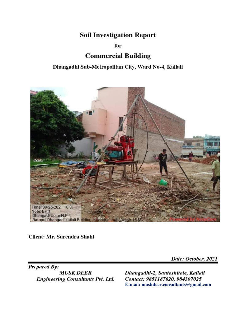 Soil Report of Surendra Shahi, Dhangadhi | PDF | Earthquakes | Earth ...