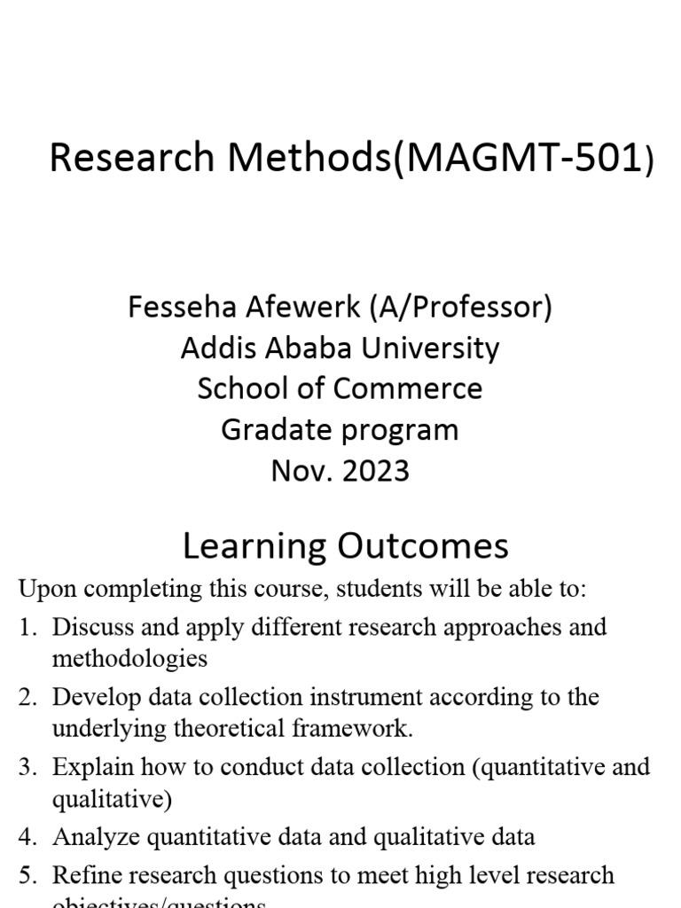 Research Methods Course Overview | PDF | Methodology | Theory