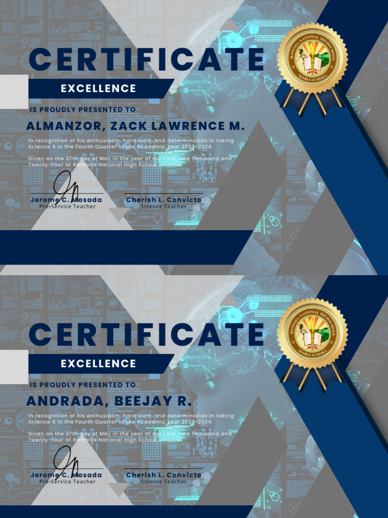 4th Quarter Certificate | PDF | Particle Physics | Quantum Field Theory