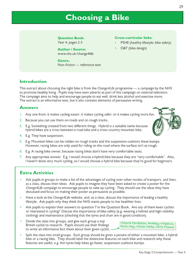 CGP Comprehension E4CW21 Year4 Book1 | PDF | Peter Pan | Triathlon