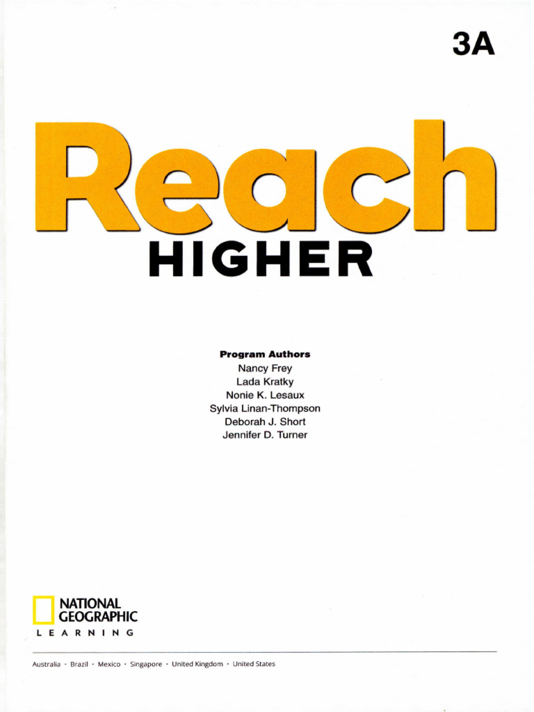 Reach Higher 3A Student Book | PDF