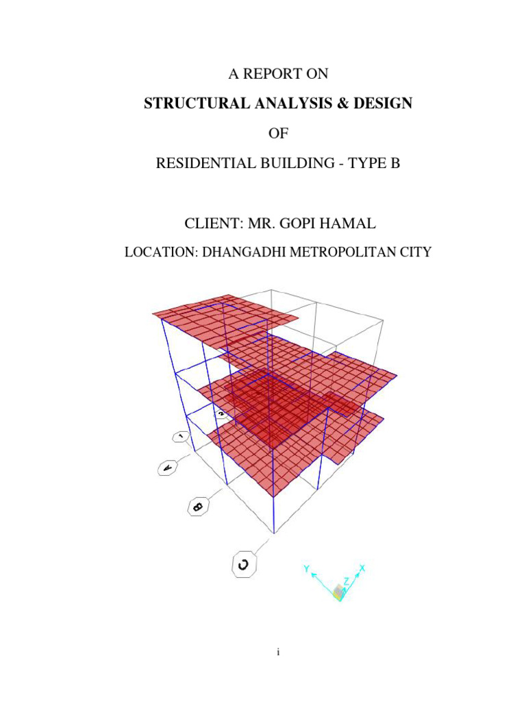 Gopi Hamal Type B Structural Report | PDF | Earthquake Engineering | Beam (Structure)