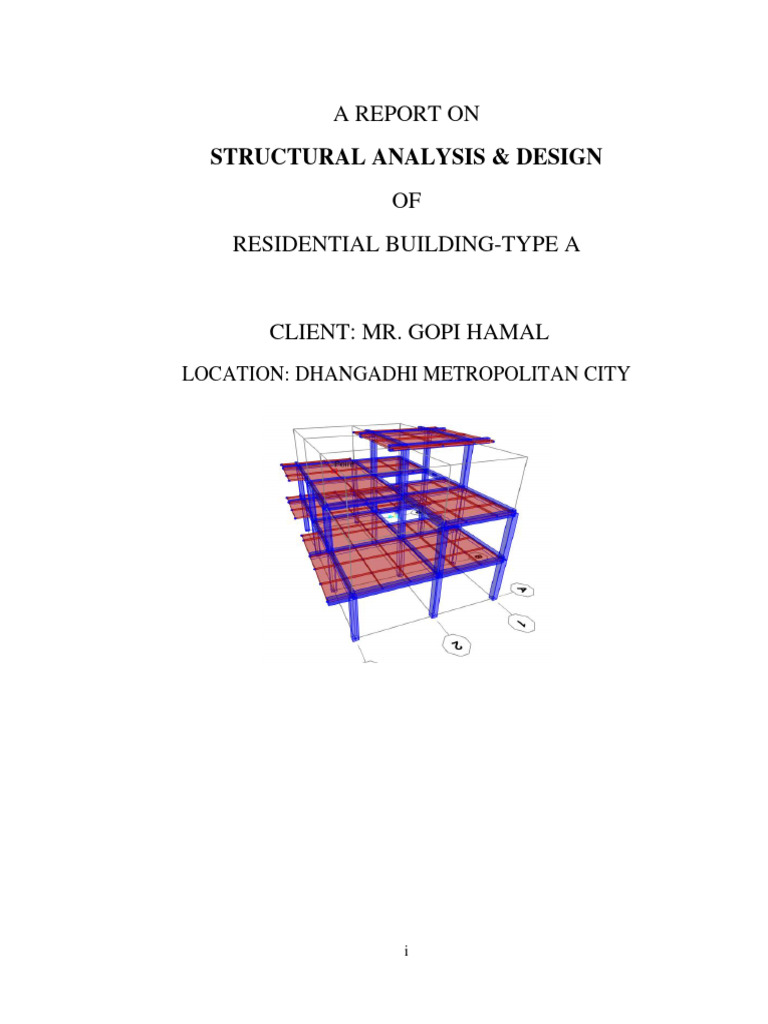 Gopi Hamal Type A Structural Report | PDF | Earthquake Engineering ...