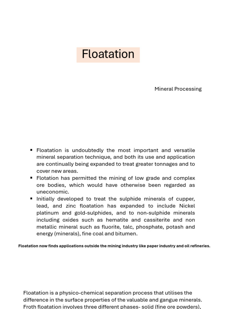 Floatation | PDF | Ion | Scientific Phenomena