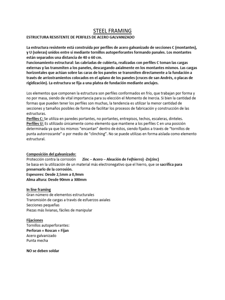 Estructura de Steel Framing en Construcción | PDF | Ingeniería de ...