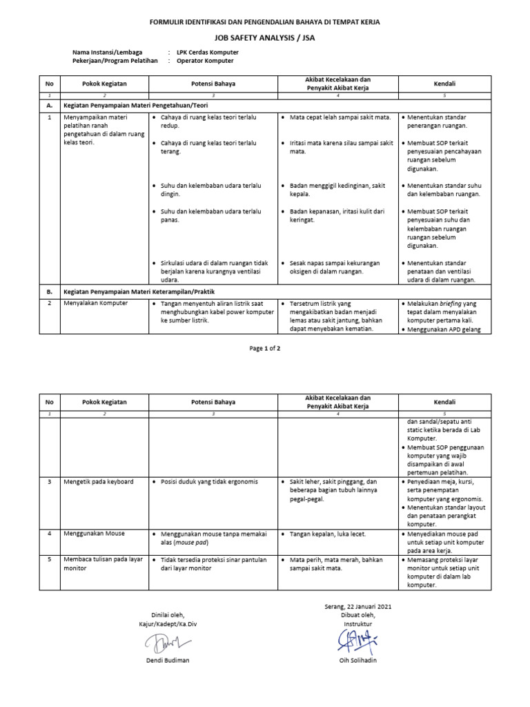 4-Contoh Tugas K3 | PDF