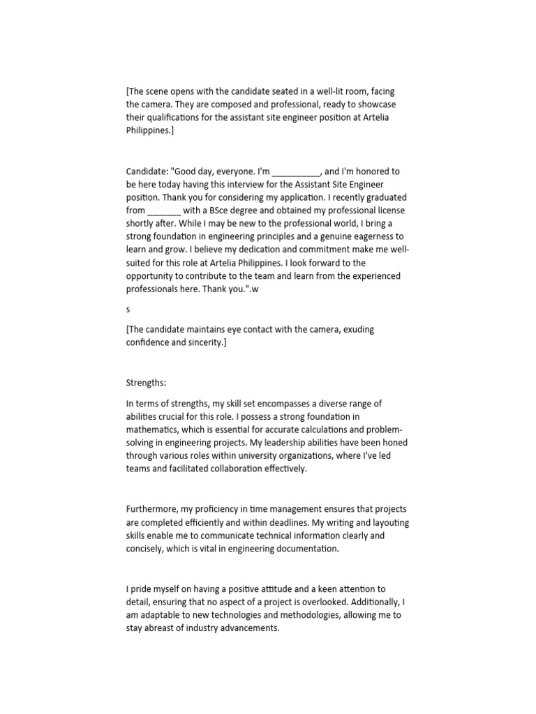 Mock Job Interview Script | PDF | Sustainability | Extraversion And ...