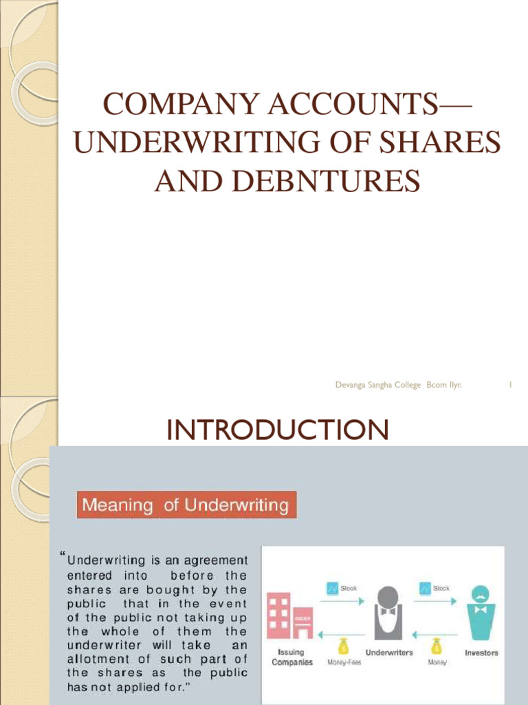 1 Underwriting of Shares and Debntures | PDF | Underwriting ...