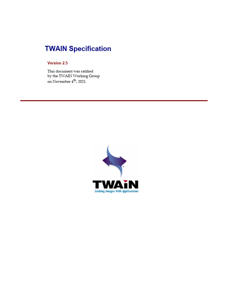 TWAIN 2.5 Specification | PDF | Image Scanner | Operating System