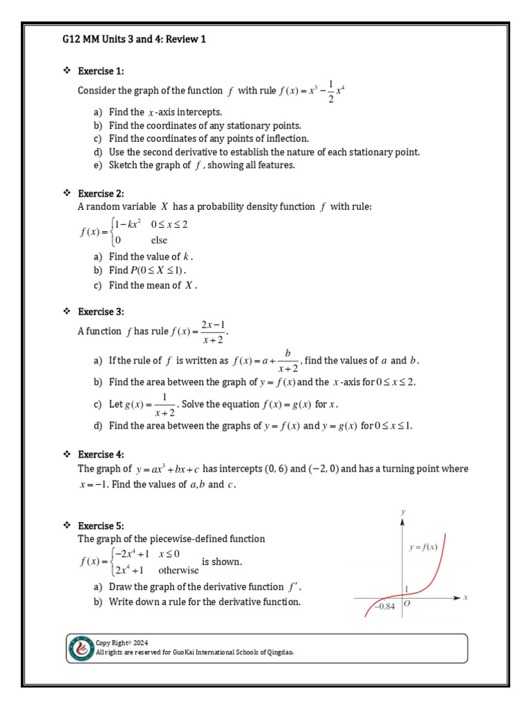 Review 1 | PDF | Triangle | Function (Mathematics)