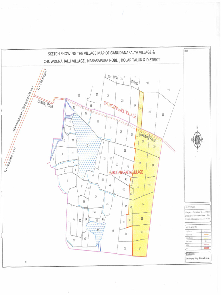 Narsa - Village Map | PDF