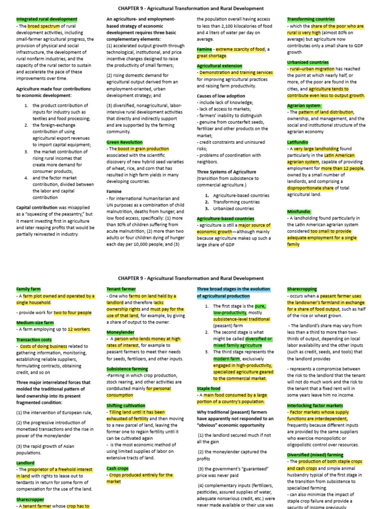 Econ Dev | Download Free PDF | Agriculture | Farms