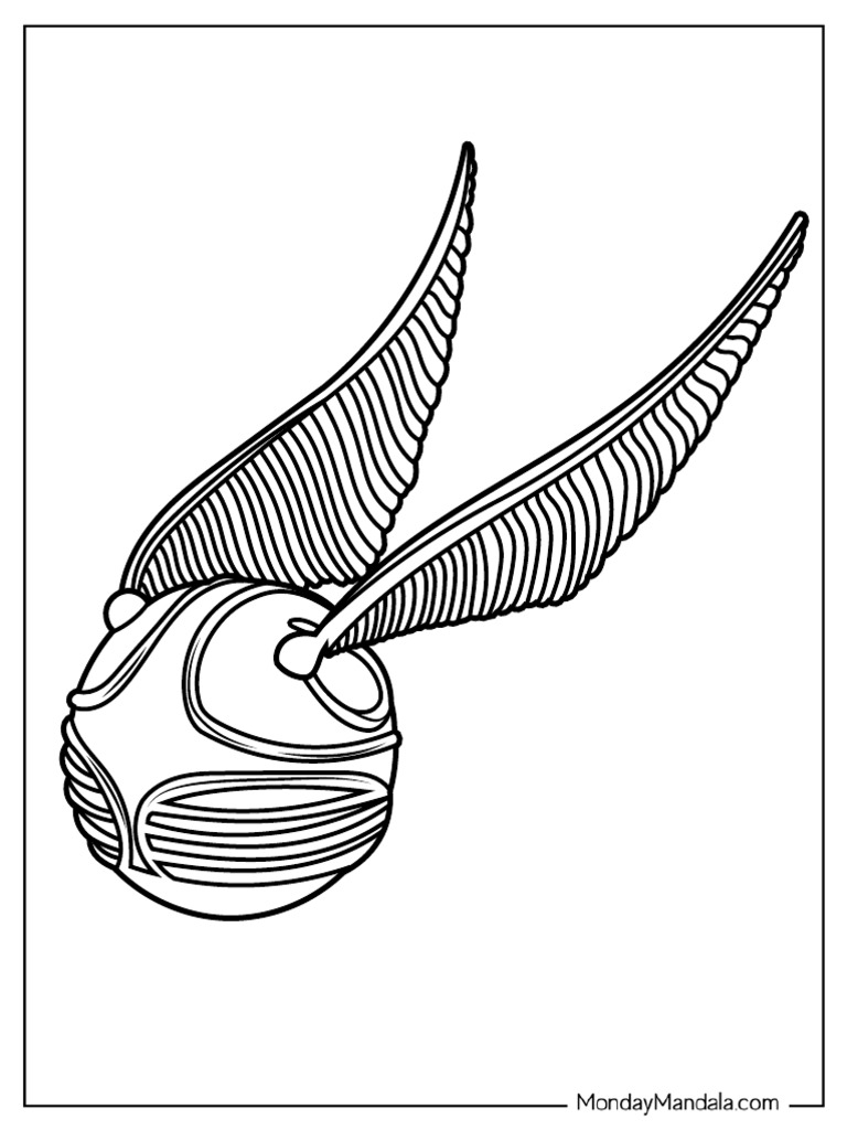 Coloring Page of Golden Snitch | PDF