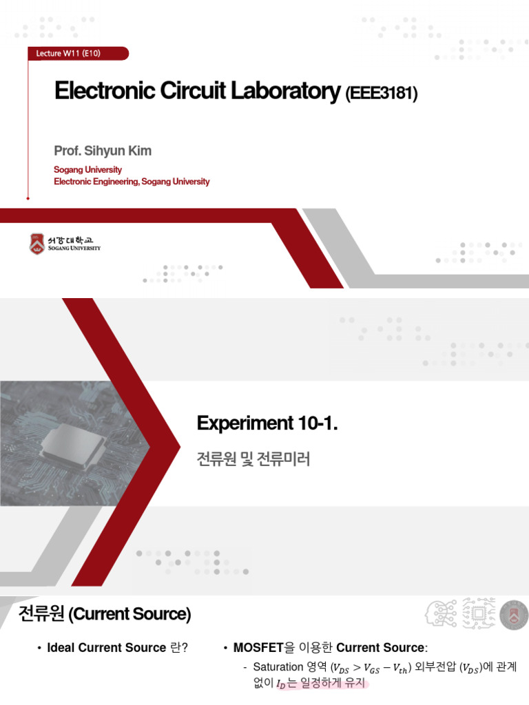 Electronic Circuit Laboratory Prof SihyunKim E10 240524 134504 | PDF
