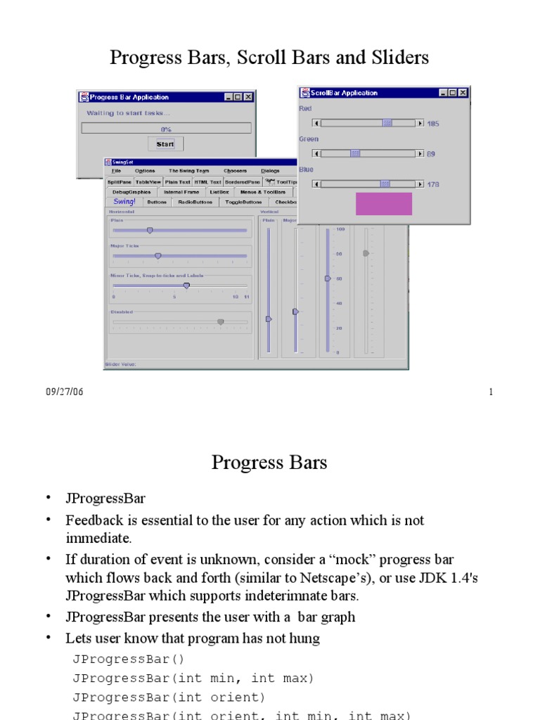 Bars Sliders And Spinners Pdf Integer Computer Science Java Programming Language