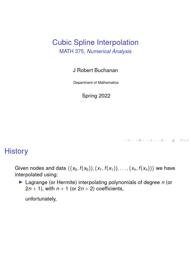 Cubics Pline | PDF | Spline (Mathematics) | Interpolation