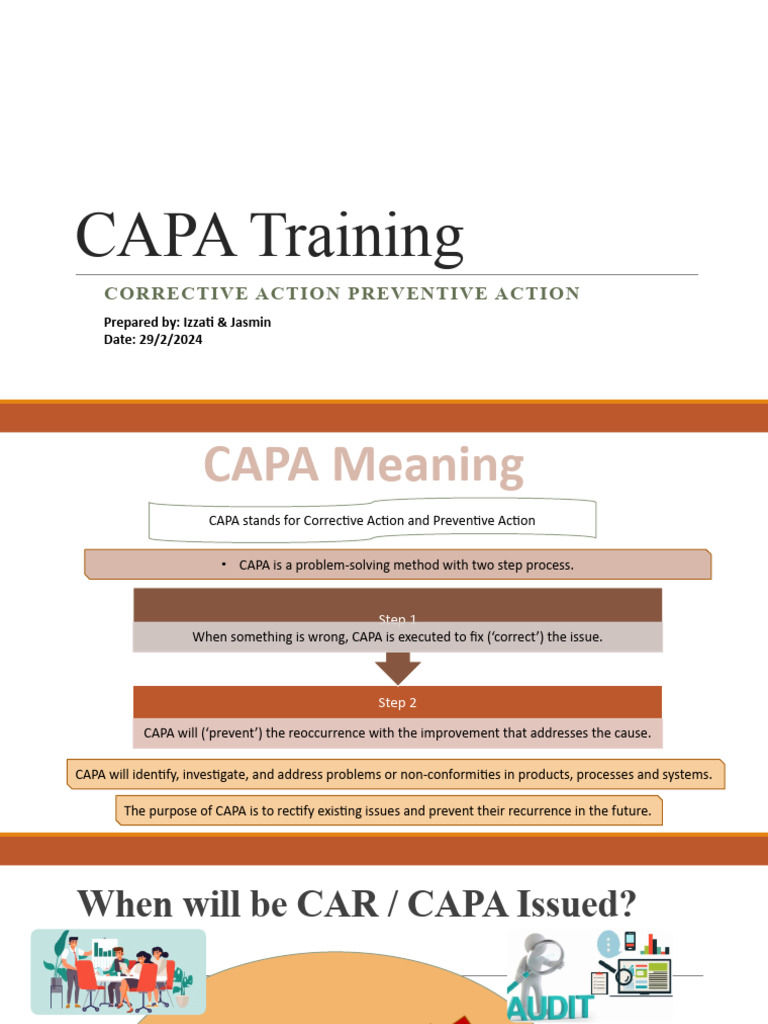 CAPA Training Material - Read-Only | PDF | Production And Manufacturing ...