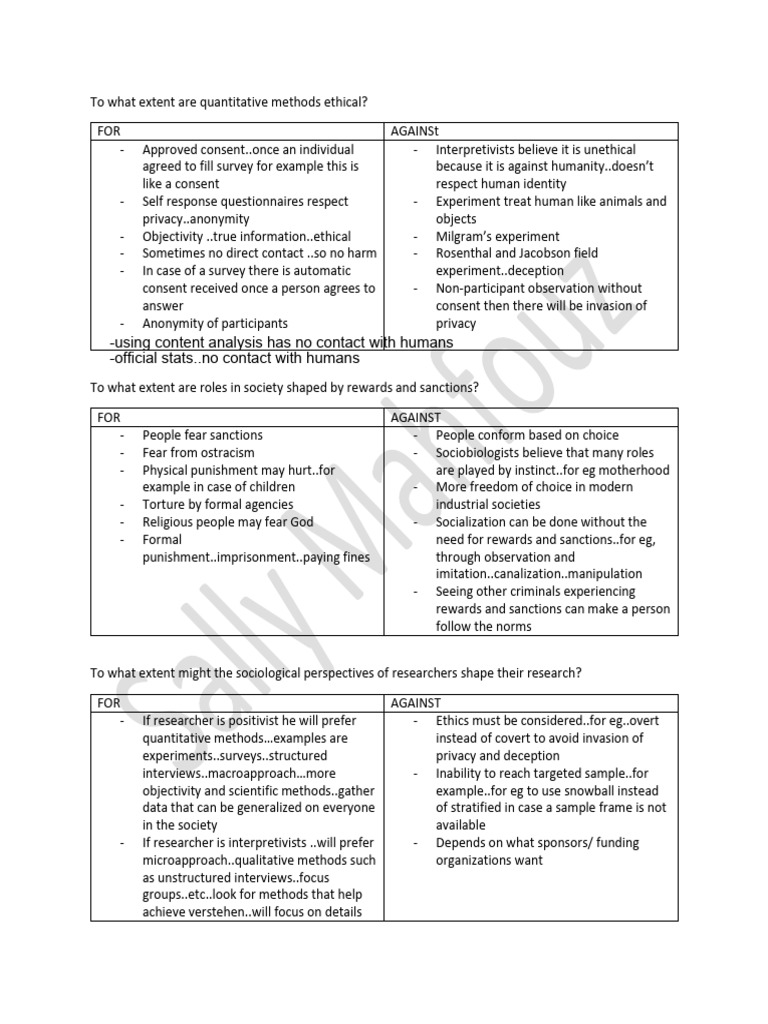 To What Extent Questions in Igcse Sociology | PDF | Socialization | Bias