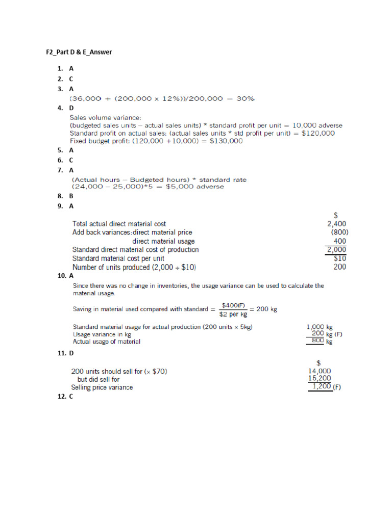 F2 - Ans - Part D | PDF