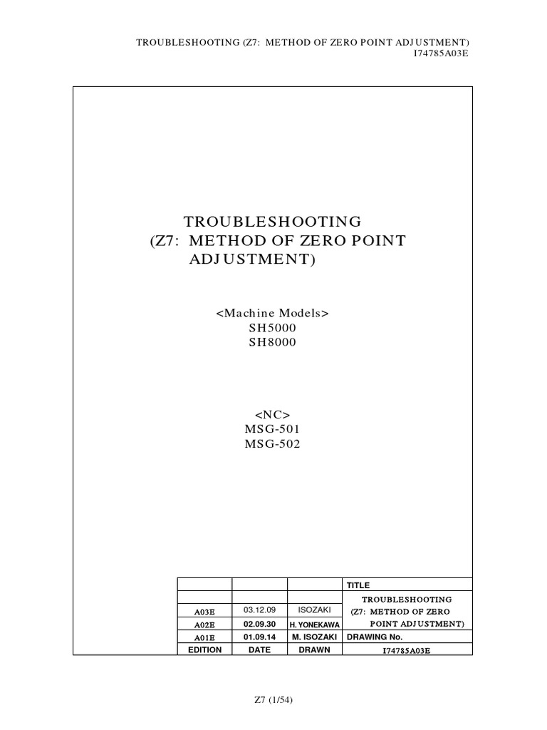 Z-Axis Zero Point Adjustment Guide | PDF | Cartesian Coordinate System ...
