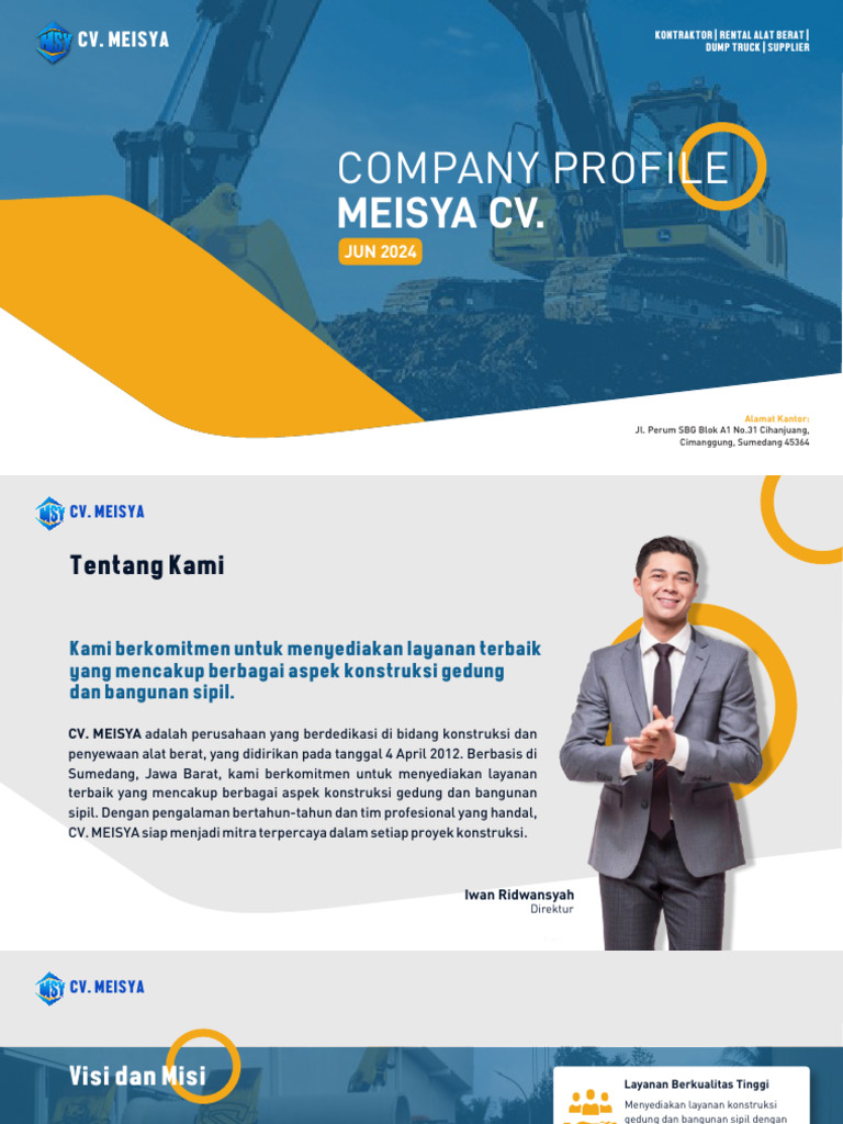 Profil Perusahaan CV. Meisya Konstruksi | PDF | Bisnis | Griya & Taman
