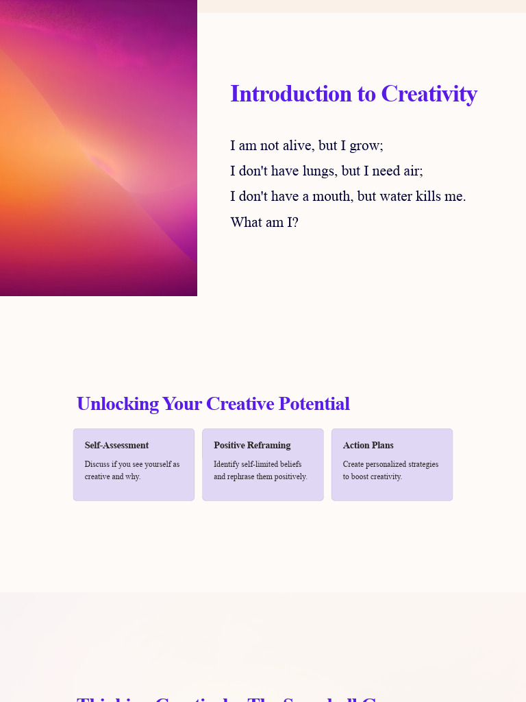Creativity 1 | PDF | Creativity | Cognition