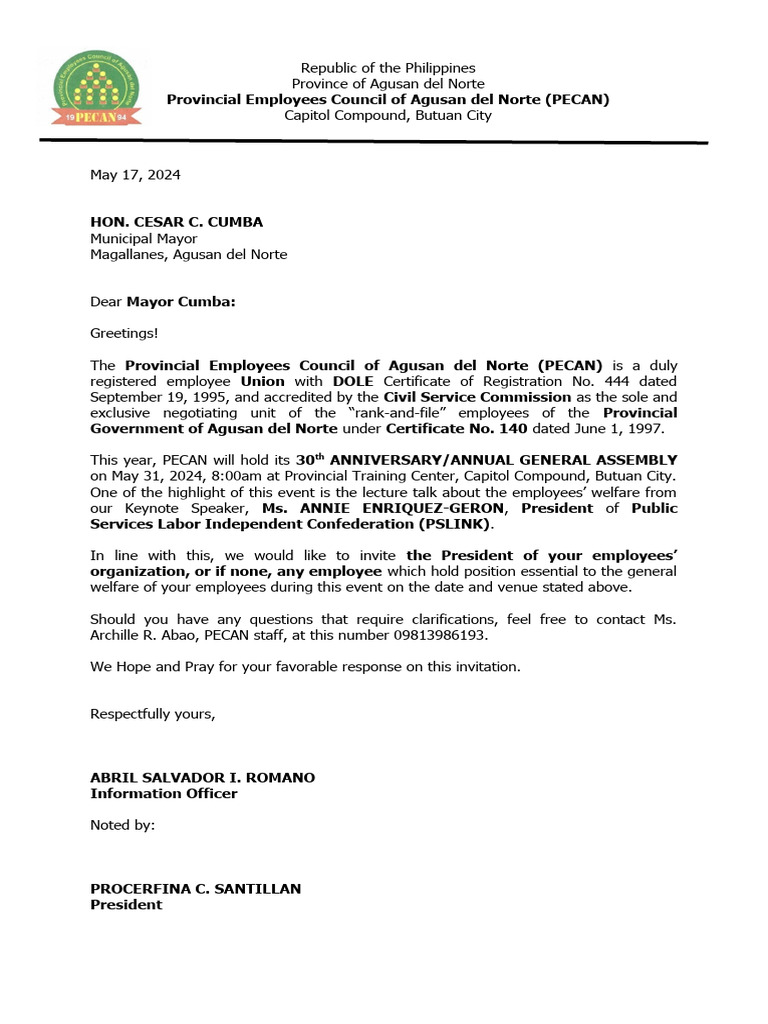 LETTER TO Guests | PDF | Public Administration | Government