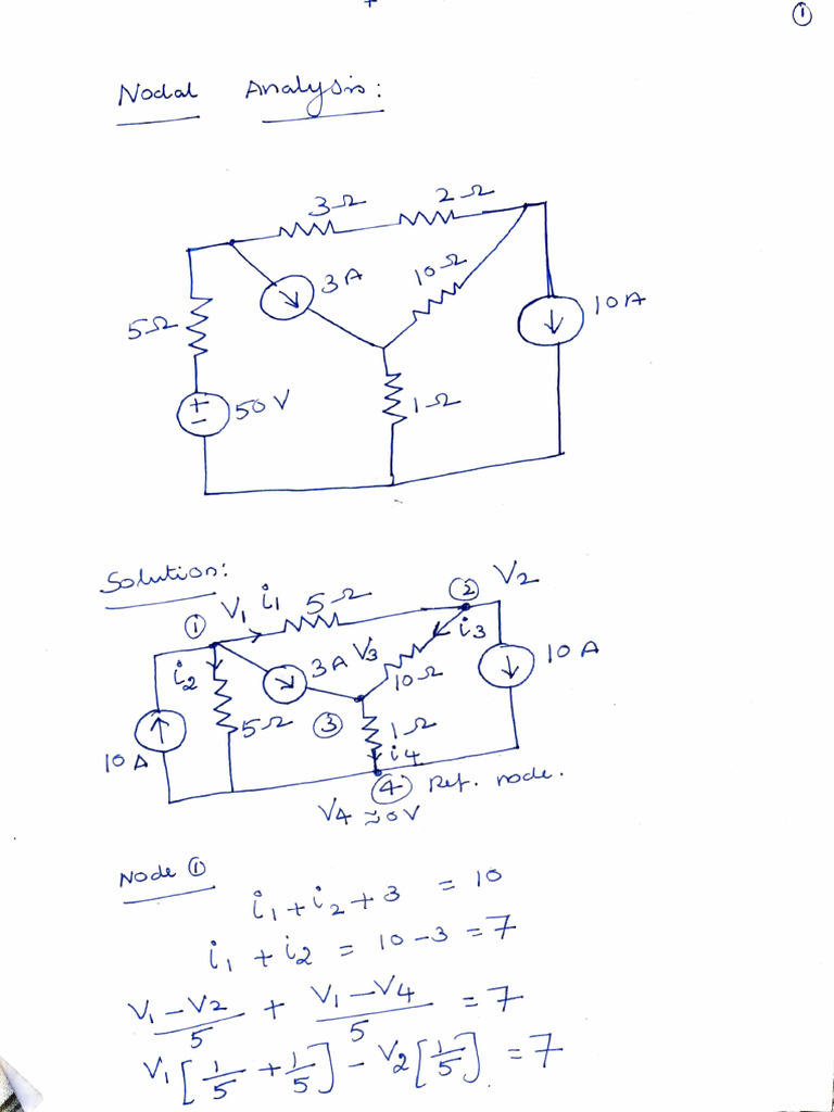 Electrical Node Analysis and Calculations | PDF
