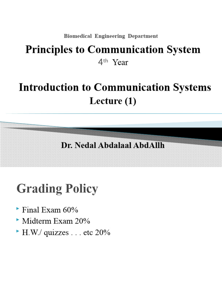 Communication Lecture | PDF | Telecommunications | Transmitter