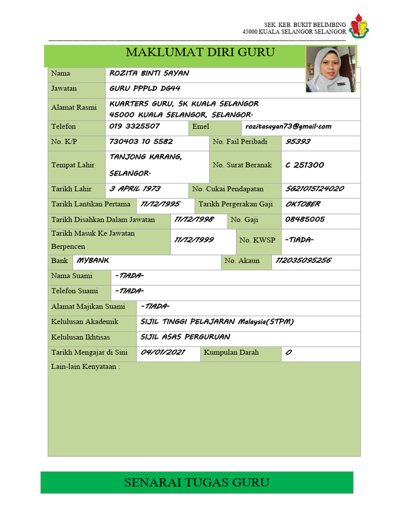 Isi Kandungan Fail Rekod Mengajar 2023 | PDF