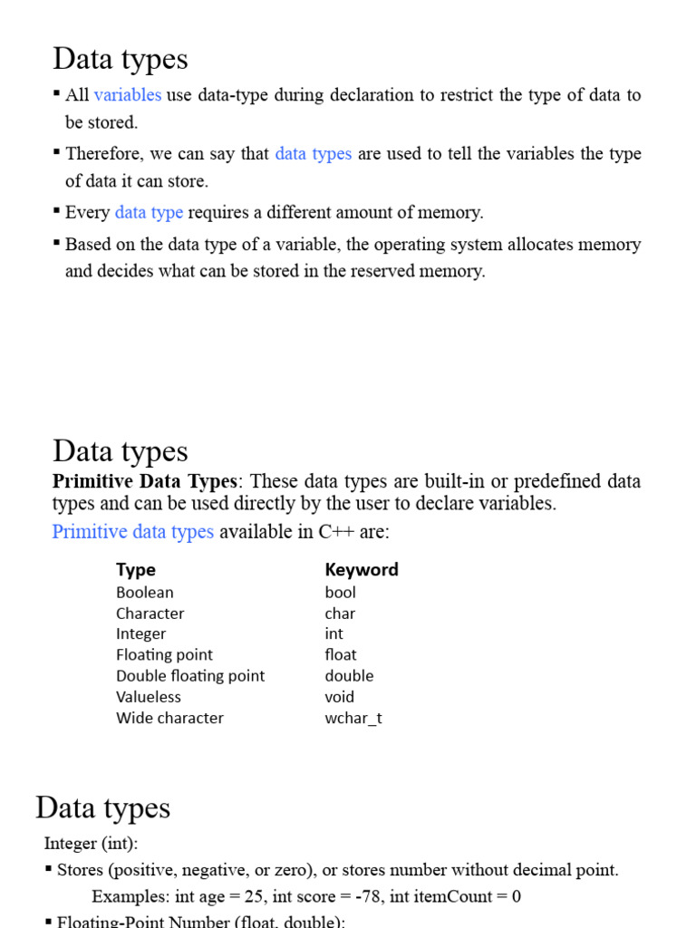 Chapter Three 2 | PDF | Data Type | Integer (Computer Science)